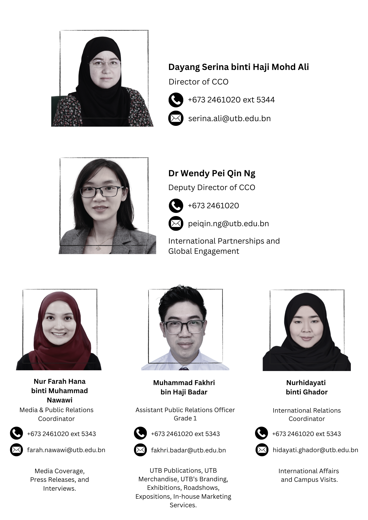 The CCO Team | Universiti Teknologi Brunei