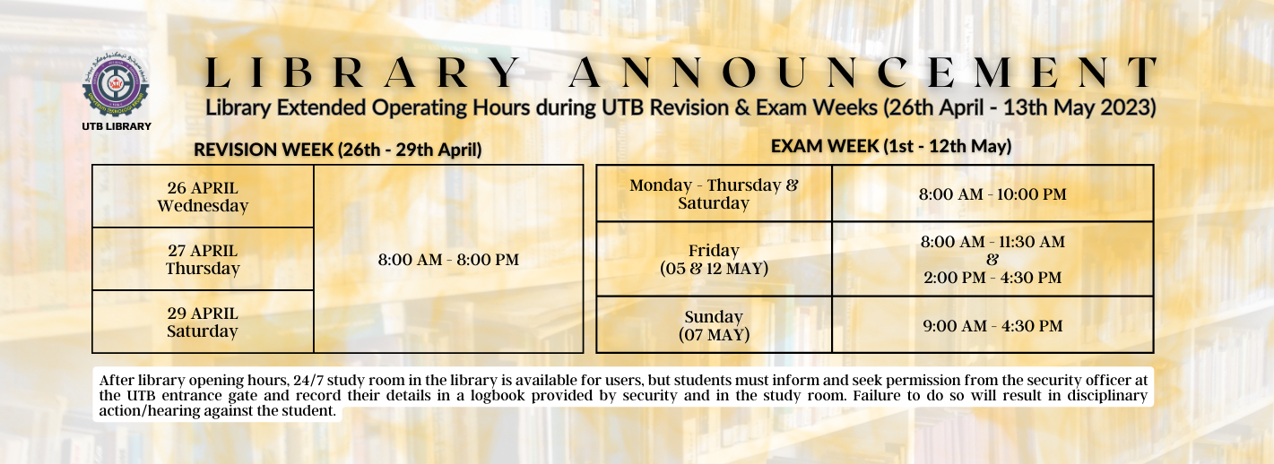 Library home | Universiti Teknologi Brunei Library